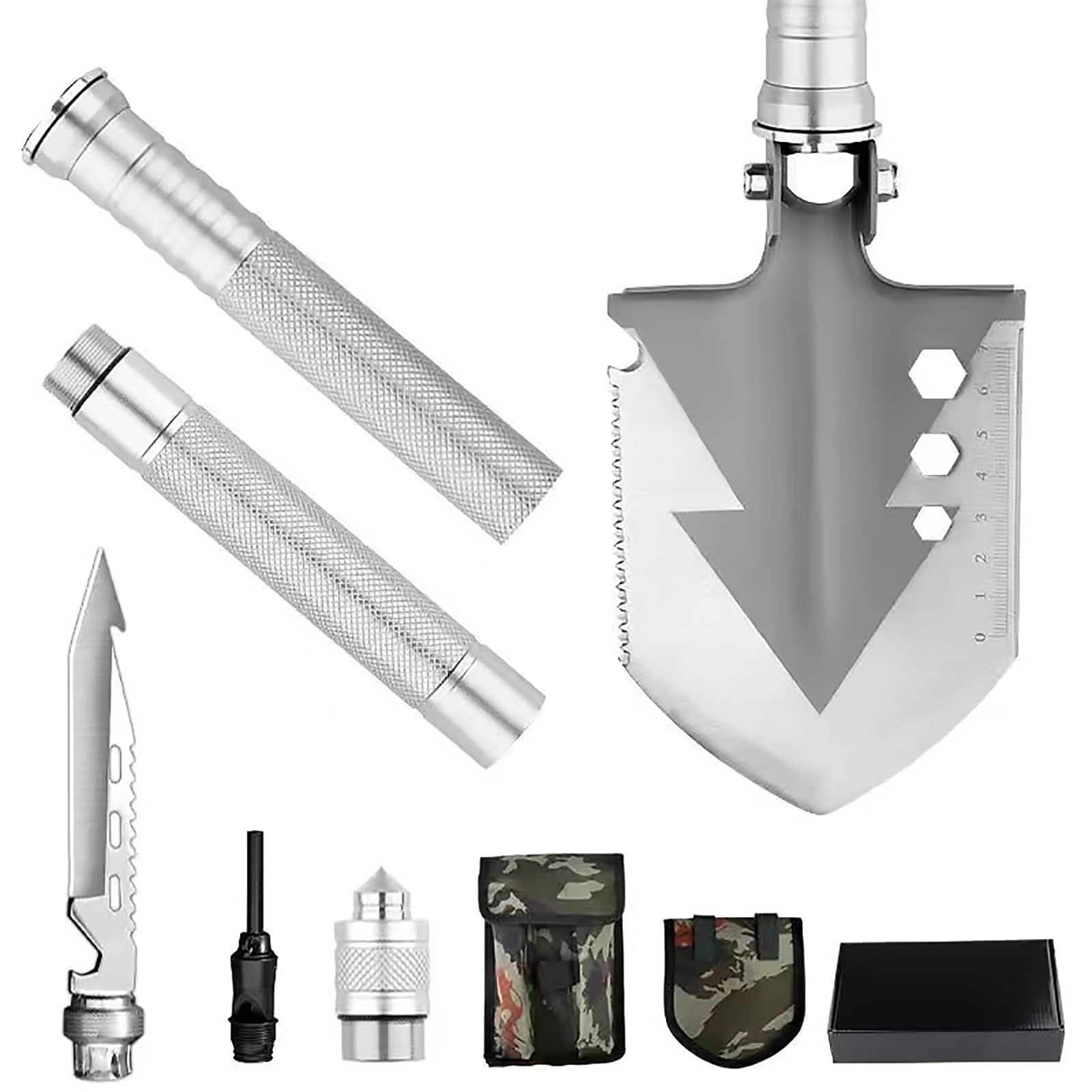 KQJQS Multi-Functional Folding Shovel Camping Survival Tool with ...