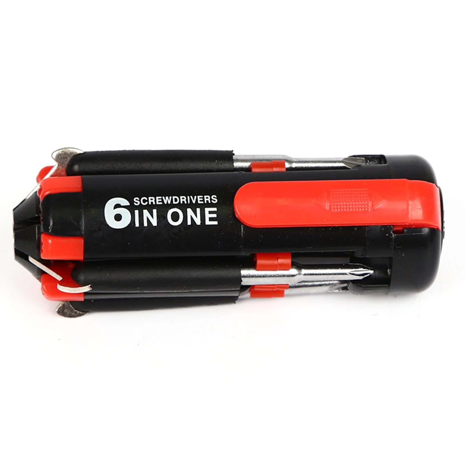 KQJQS New Multi-functiona 6 In1 Multi Screwdriver With 6 LED Torch Hand ...
