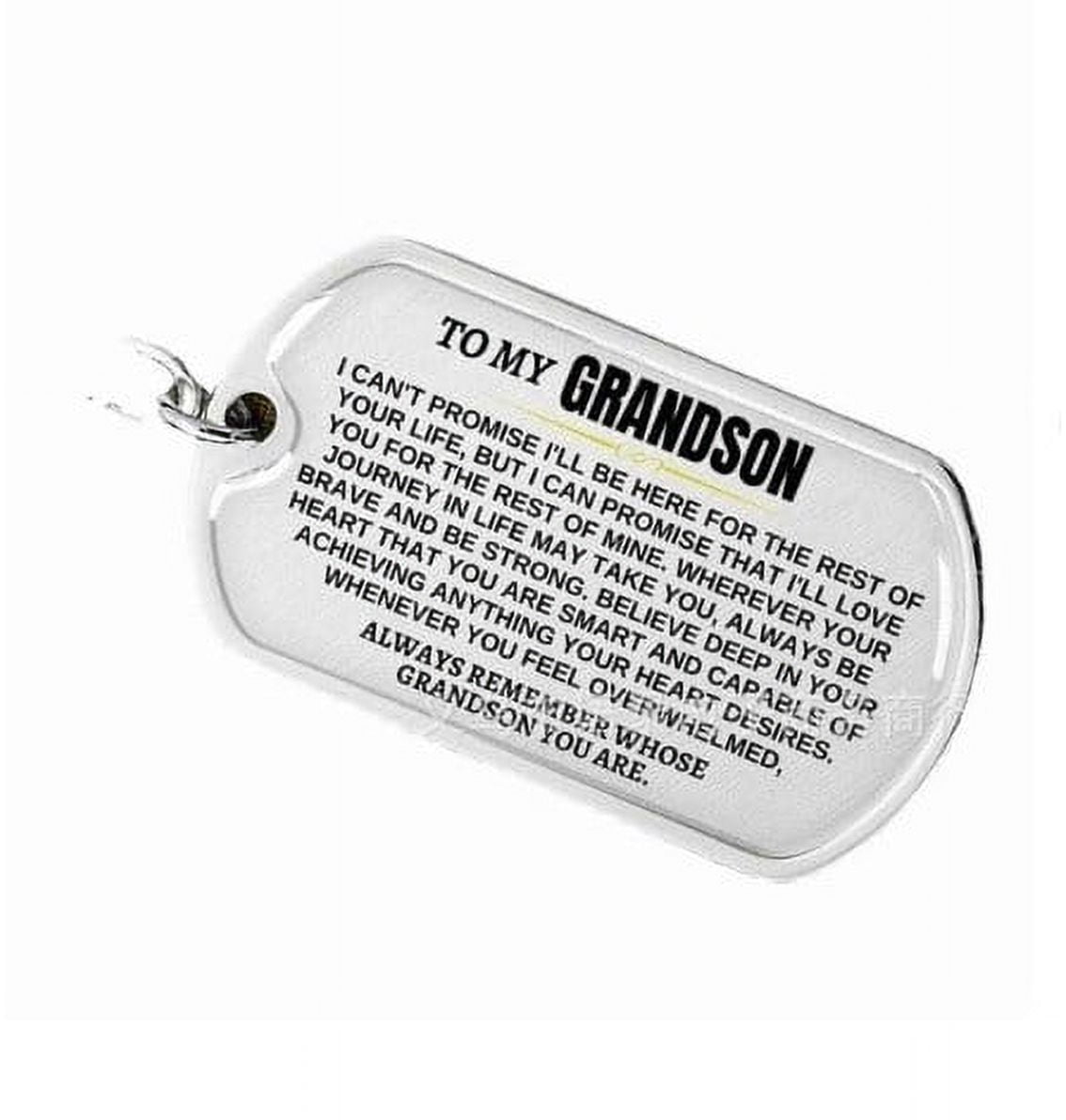 KQJQS Personalized To My Grandson Keychain - Perfect Gift For Grandson ...