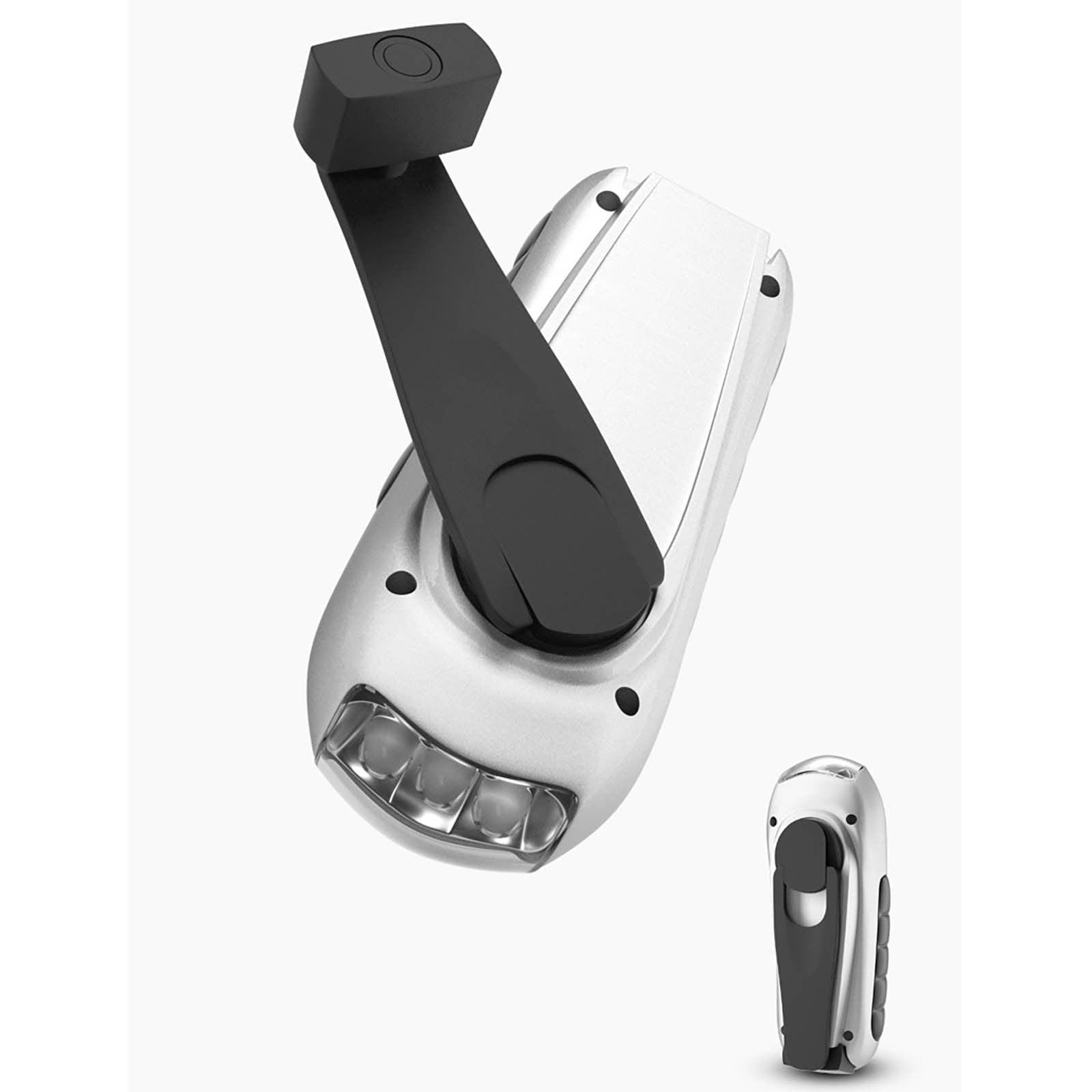 KQJQS Portable Hand Crank Flashlight - Emergency Rechargeable LED ...