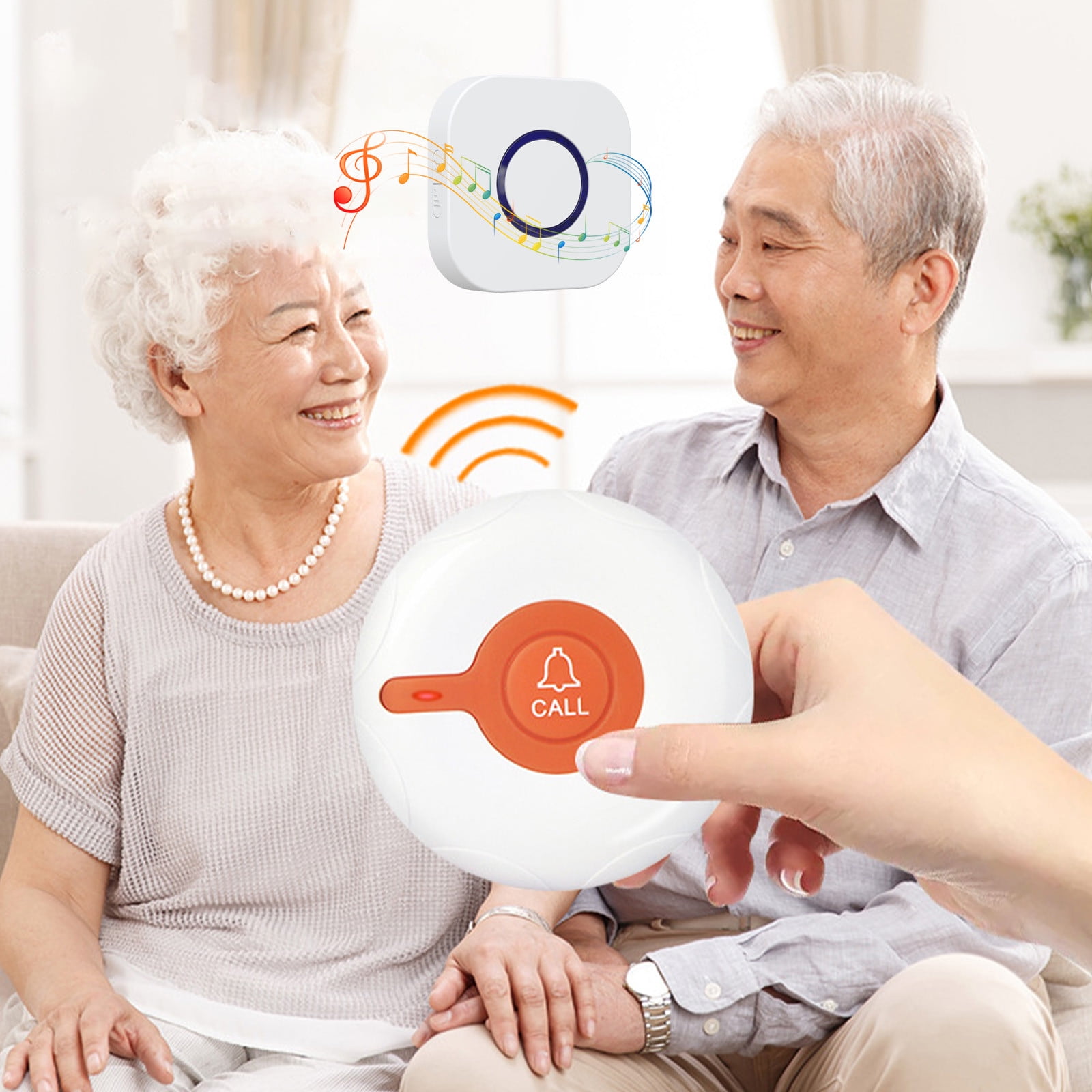 KQJQS Portable Long-Range Elderly Call Button, Electronic Wireless ...