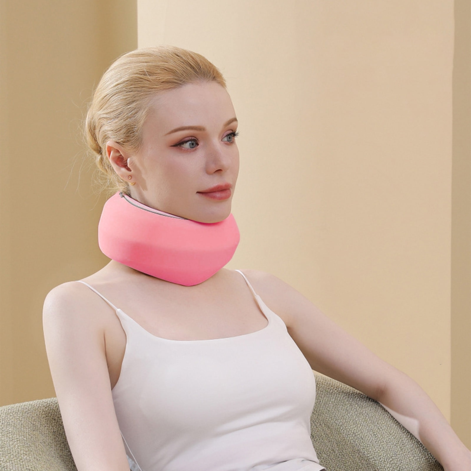 KQJQS Portable Memory Foam Neck Support Pillow - Cervical Neck Brace ...