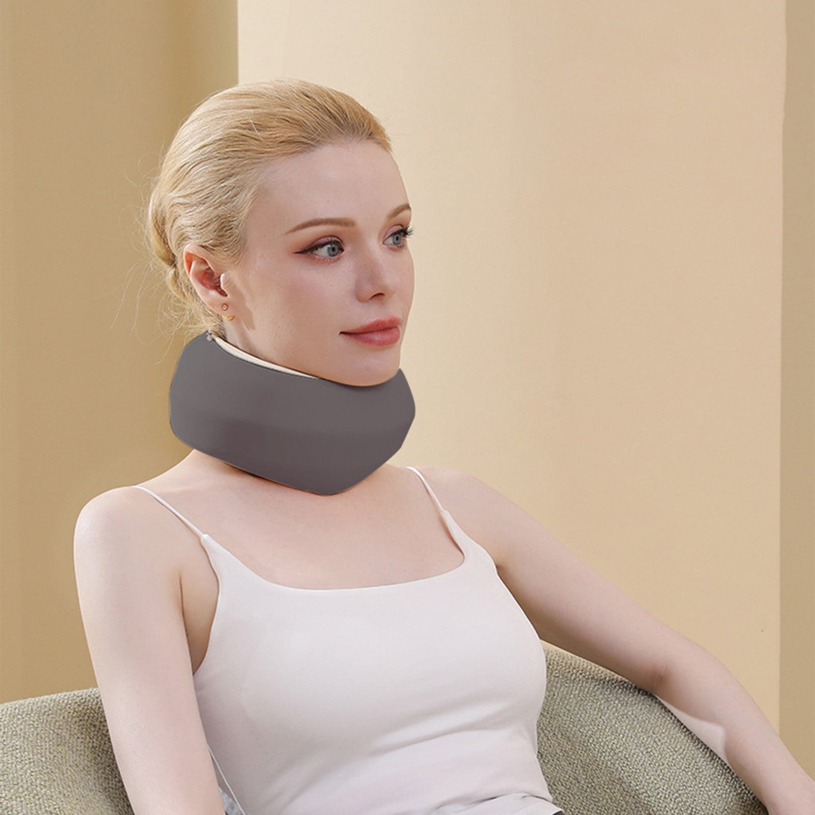 KQJQS Portable Memory Foam Neck Support Pillow - Cervical Neck Brace ...