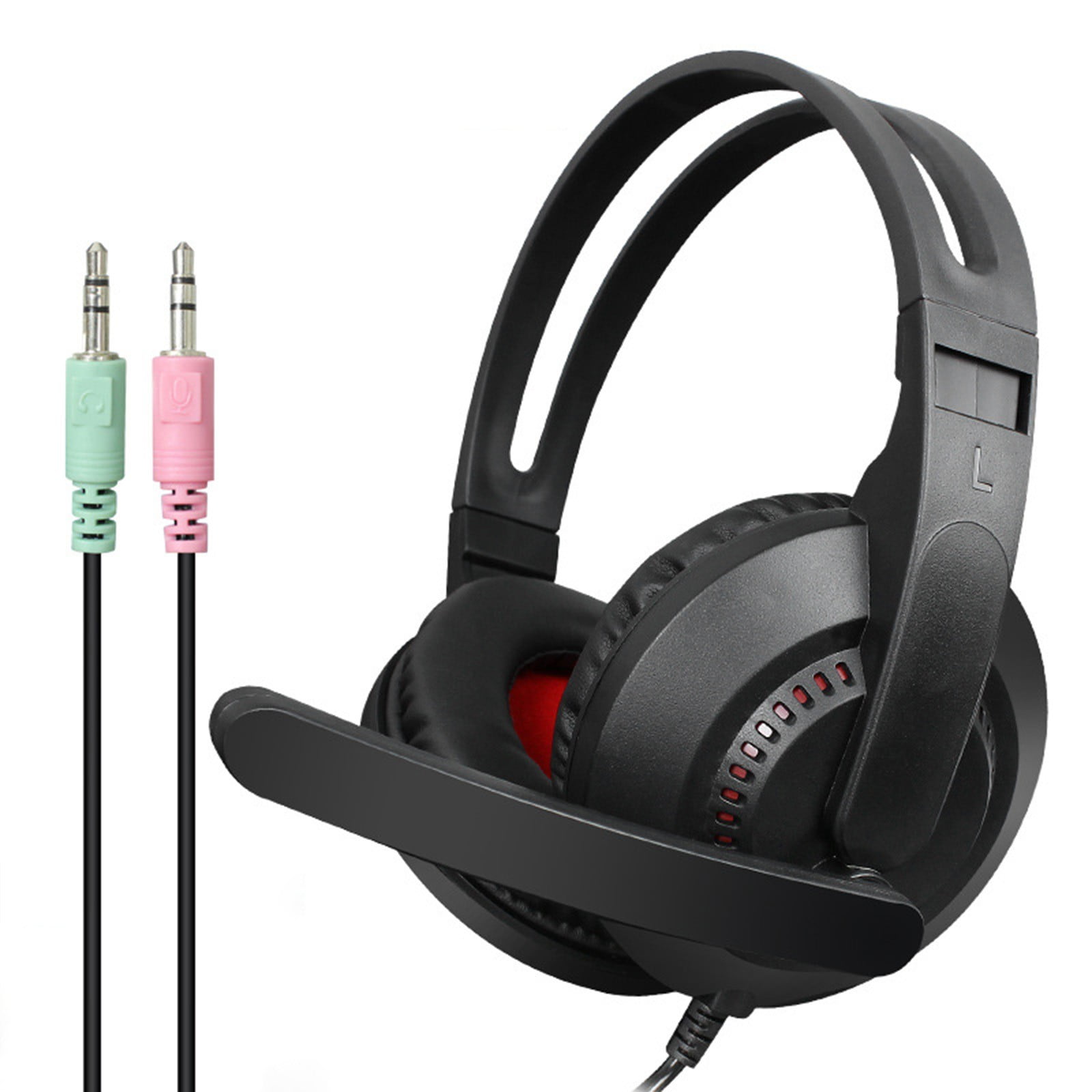 KQJQS Red Light Effect Luminous Headset Headset Computer Game Gaming ...