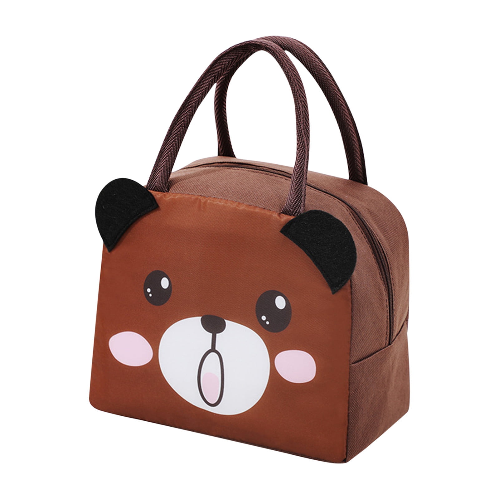 KQJQS Reusable Insulated Bear Lunch Tote Bag - Thermal Lunch Box for ...
