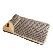 Best Pet Supplies Heavy Duty Pet Crate Mat - Light Brown Suede, Double ...