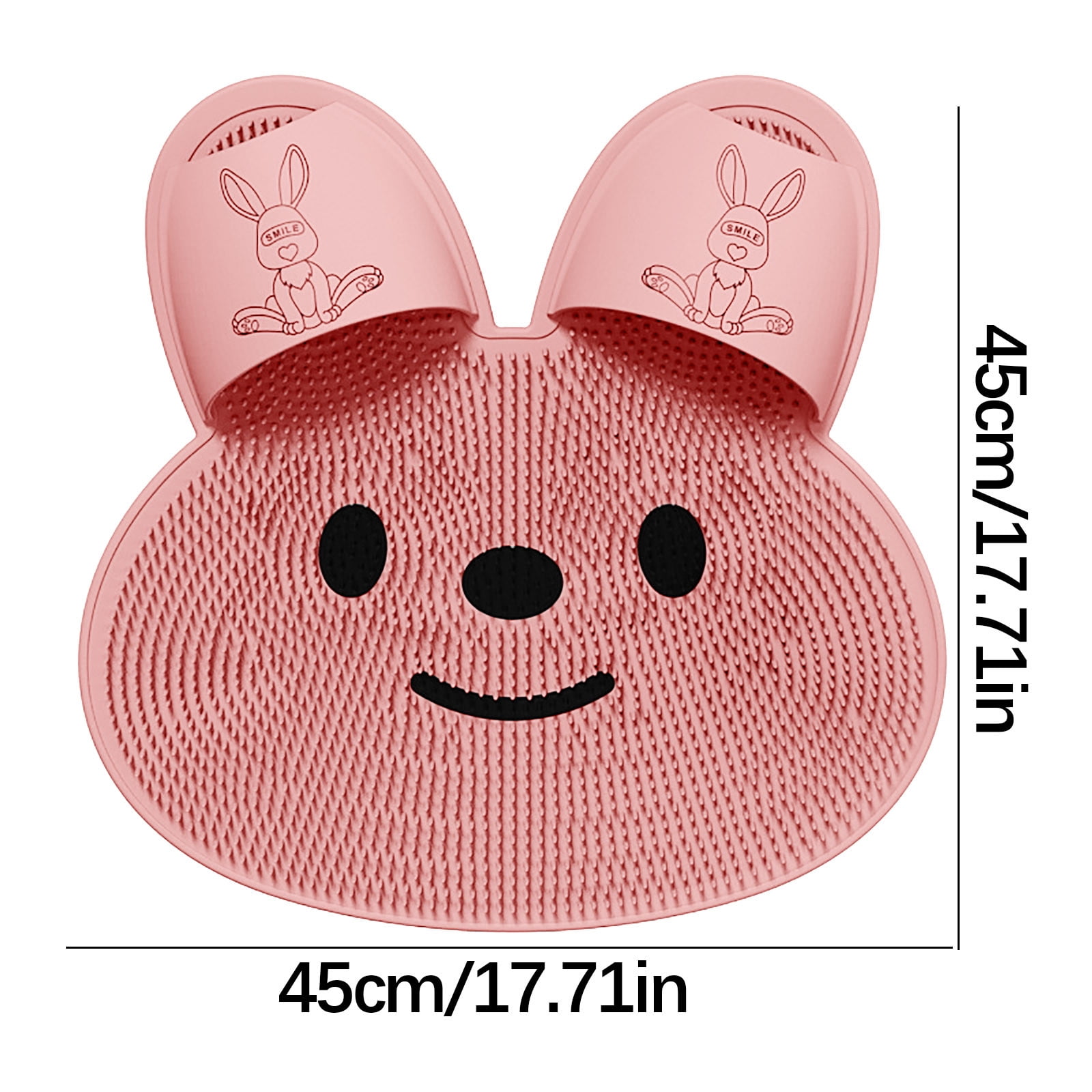 KQJQS Silicone Bunny Foot Scrubber Bath Mat, Back Massager, Exfoliating ...