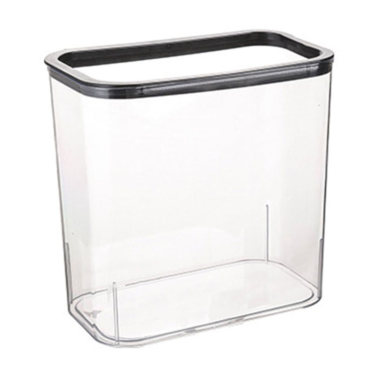 KQJQS Transparent Lidless Trash Can with Pressure Ring - Large Capacity ...