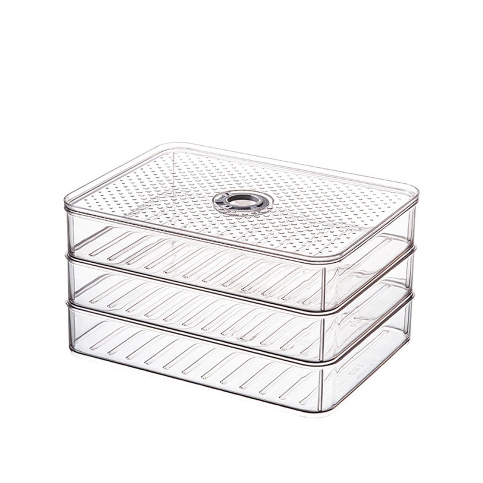 KQJQS Triple Tier Stackable Freezer Organizer, Clear Produce Saver ...