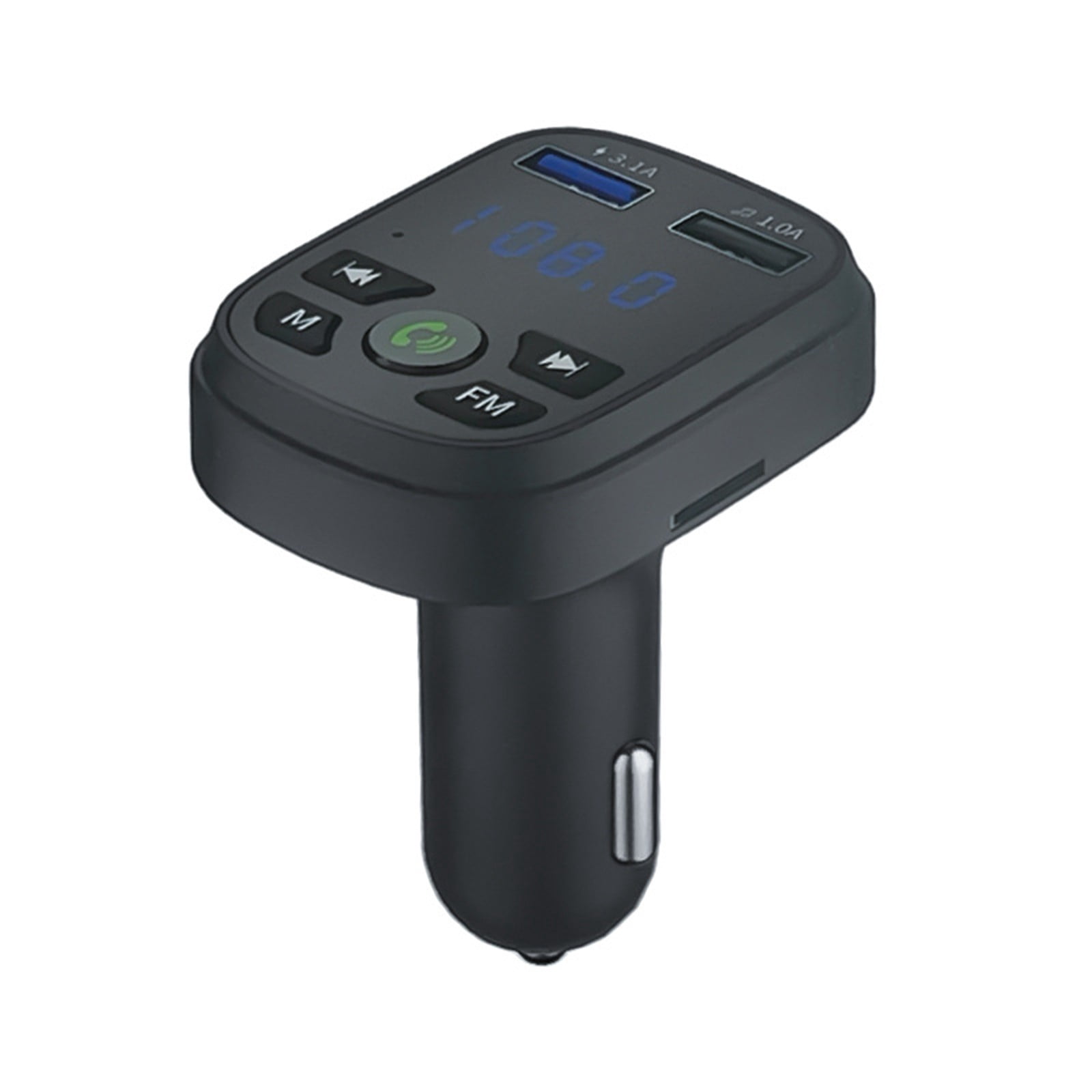 KQJQS Universal Car Bluetooth FM Transmitter with MP3 Player, USB/SD ...