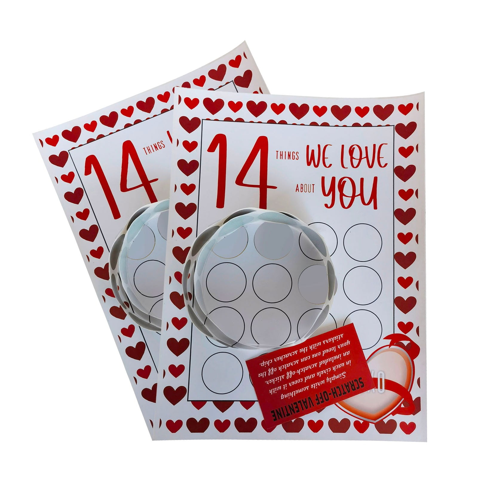 KQJQS Valentine's Day Scratch Off Cards - Set of 2, Personalize Your ...