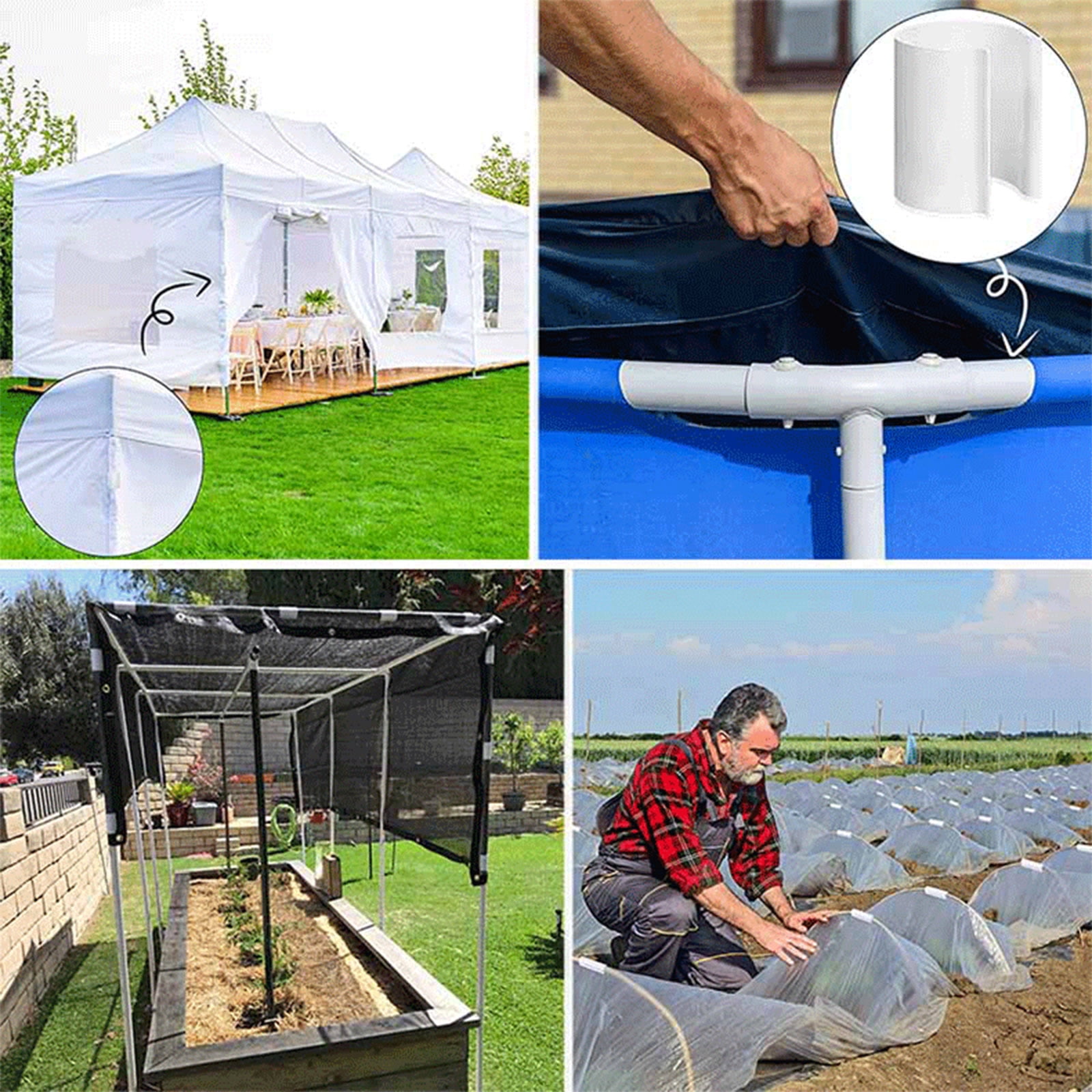 KQJQS Versatile PVC Clip for Greenhouse Applications - Ideal for Row ...