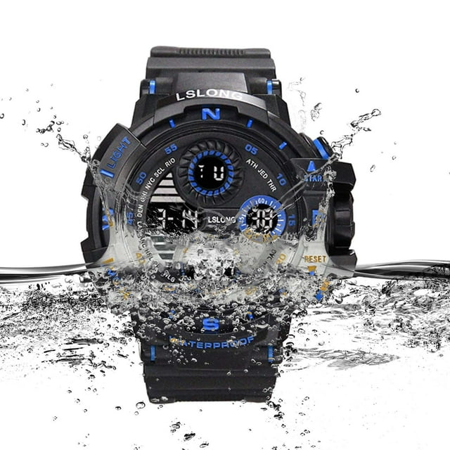 KQJQS Water Digital Sports Diving Watch With Alarm And Stopwatch ...