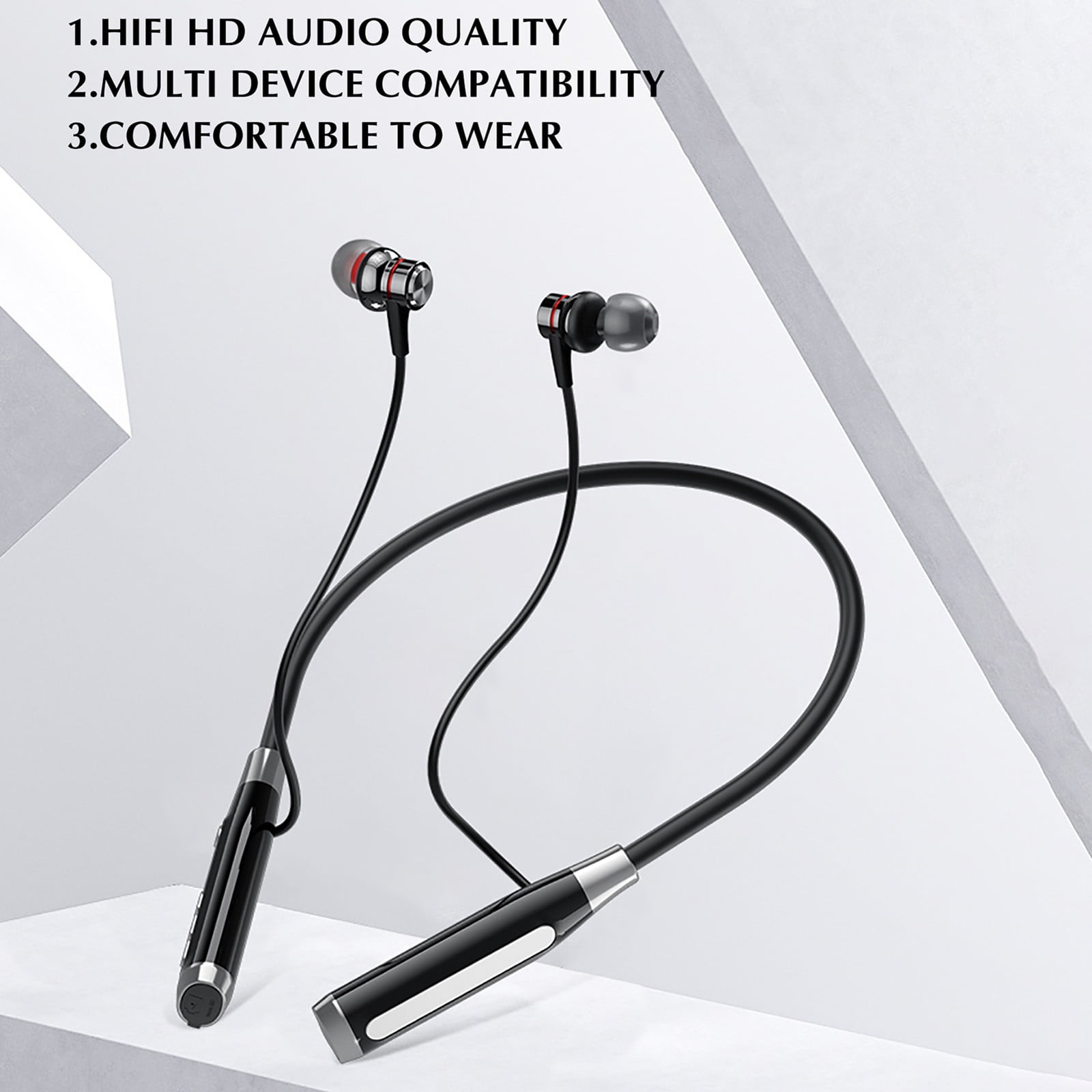 KQJQS Wireless Bluetooth Earbuds - LED Light with Type-C Fast Charging ...