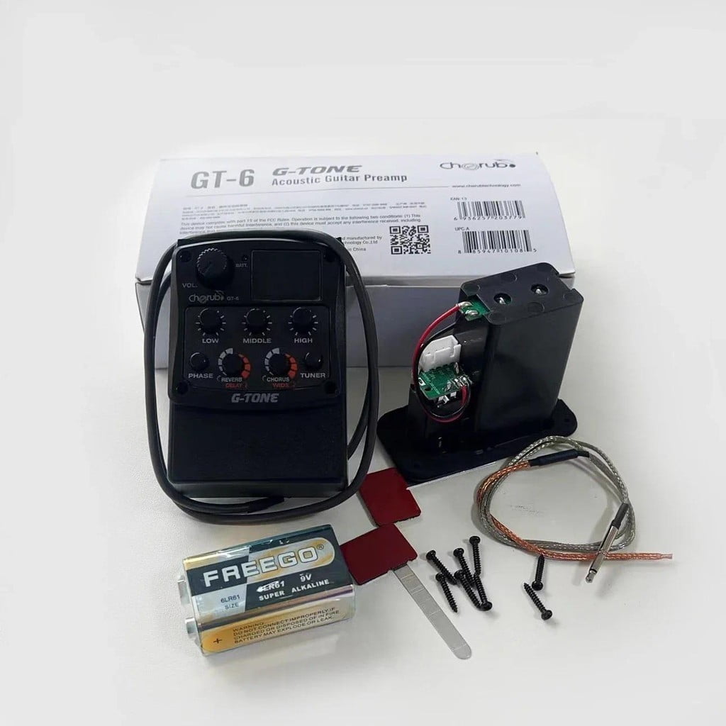 KR(6-18)-Cherub G-Tone Series Acoustic Guitar Preamp GT-6 Piezo Pickup ...