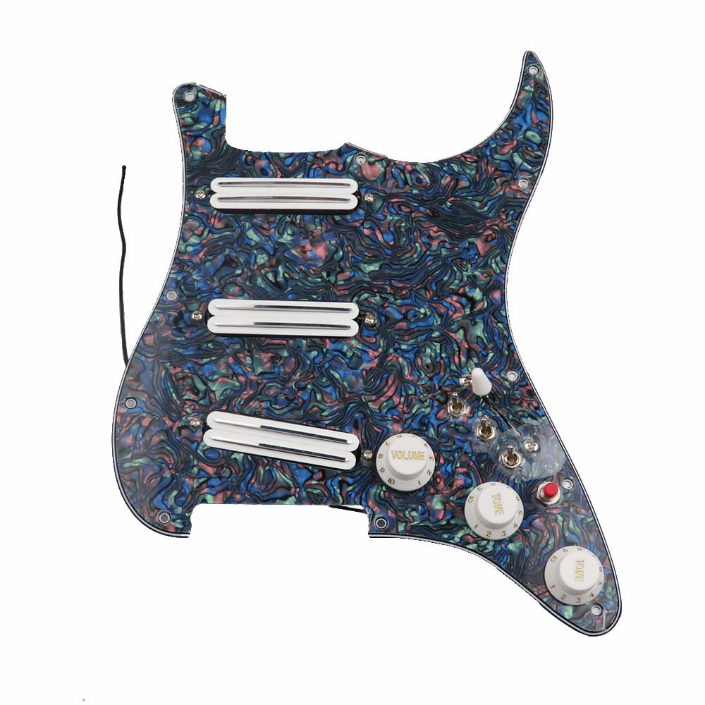 KR(6-18)-Multi Color Pickguard White Pickup Dual Hot Rail Humbucker ...