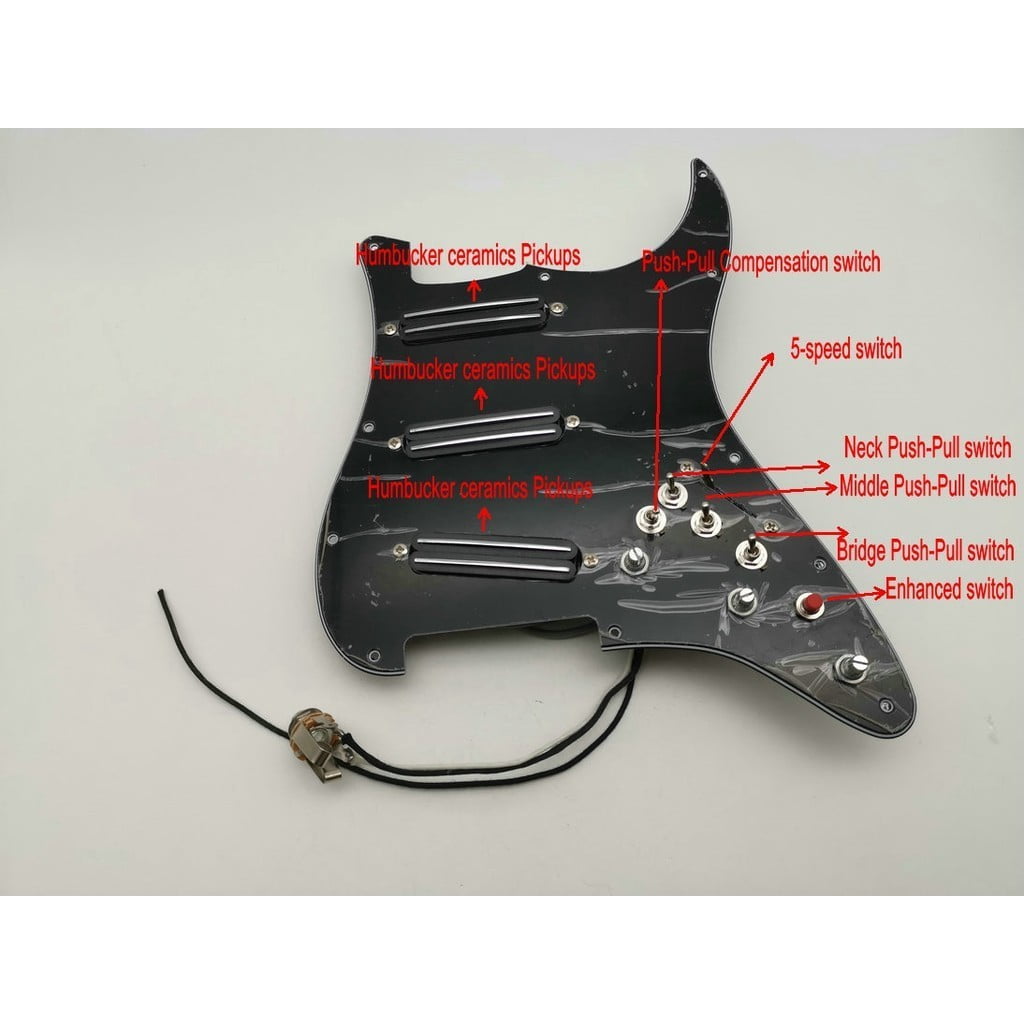KR(6-18)-Stra style Guitar Pickups fully loaded pickguard Humbucker ...