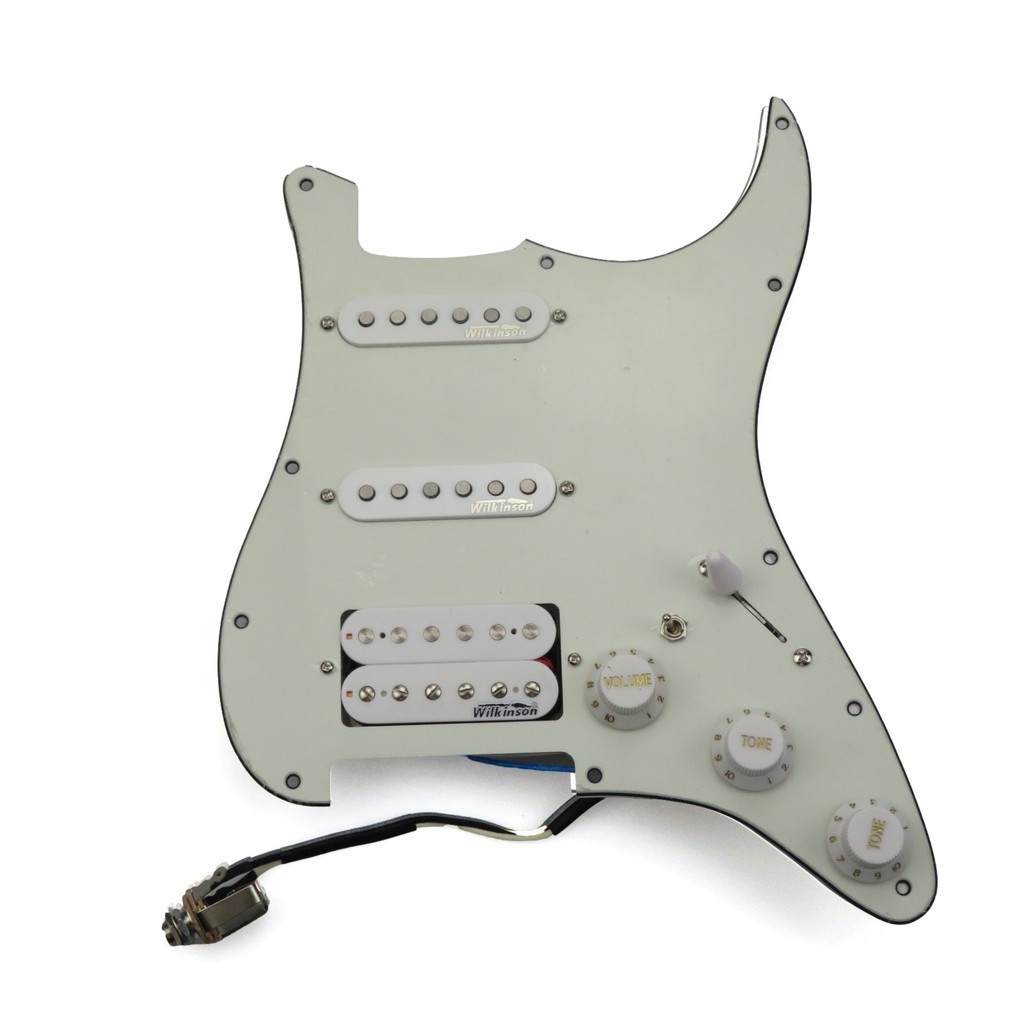 KR(6-18)-Wilkinson Black SSH 7-Way Type Fully Loaded Guitar Pickup Prewired Pickguard Pickup ...