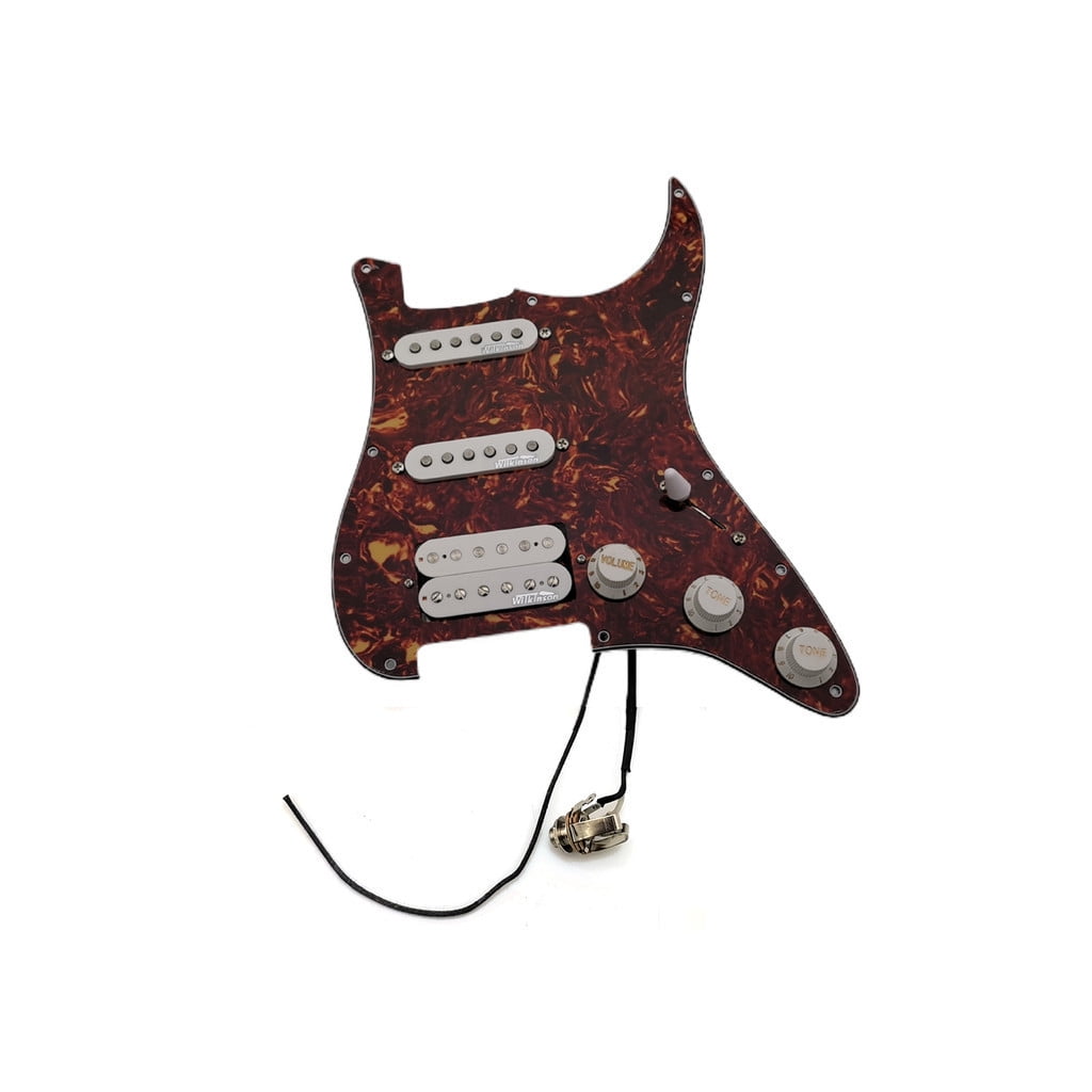 KR(6-18)-Wilkinson Black SSH 7-Way Type Fully Loaded Guitar Pickup Prewired Pickguard Pickup ...