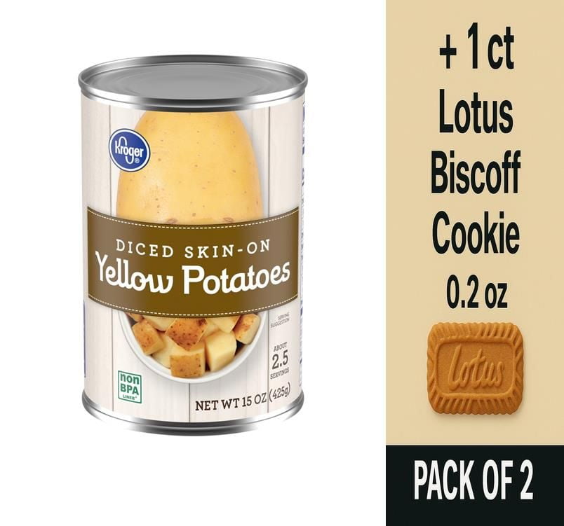 KR Diced Skin-On Yellow Potatoes 15 oz - Pack of 2 & Lotus Biscoff ...