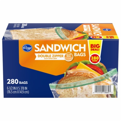 KR Double Zipper Sandwich Bags 280 ct - Walmart.com