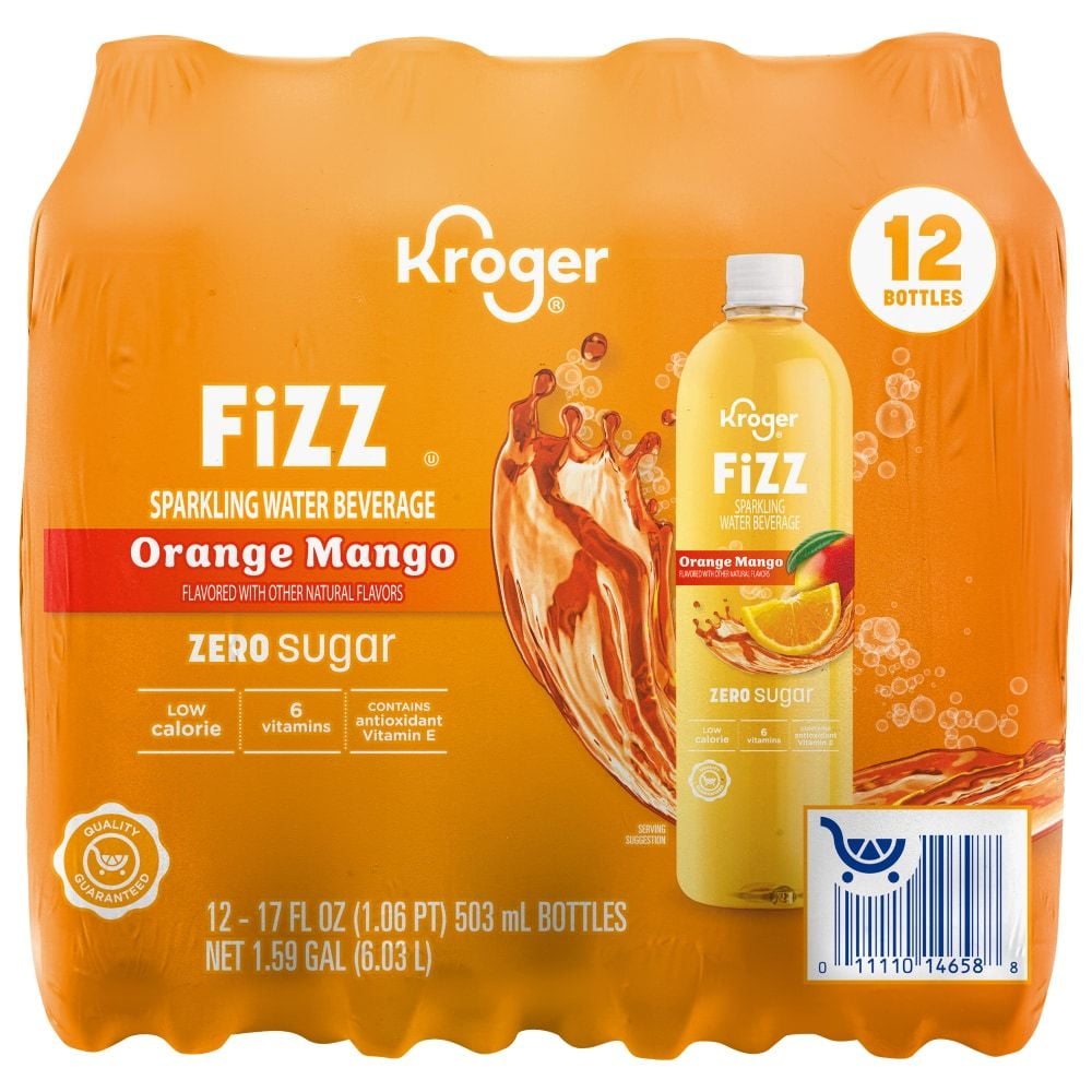 KR Fizz Zero Sugar Orange Mango Sparkling Water 12 ct / 17 fl oz - Pack ...
