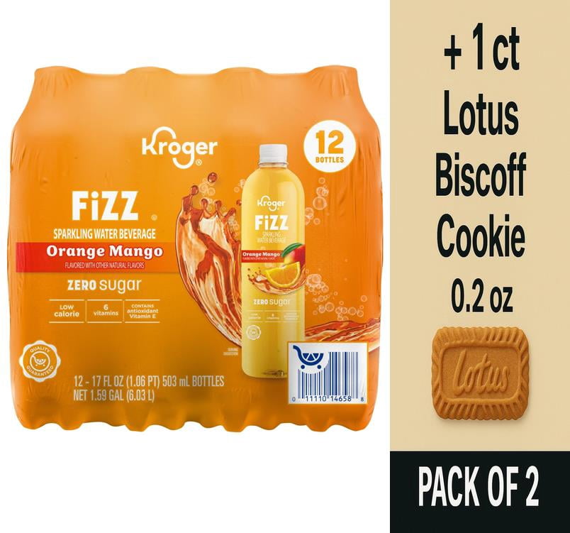 KR Fizz Zero Sugar Orange Mango Sparkling Water 12 ct / 17 fl oz - Pack ...