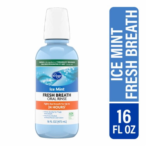 KR Fresh Breath Mouthwash Ice Mint Alcohol Free 16 fl oz - Walmart.com