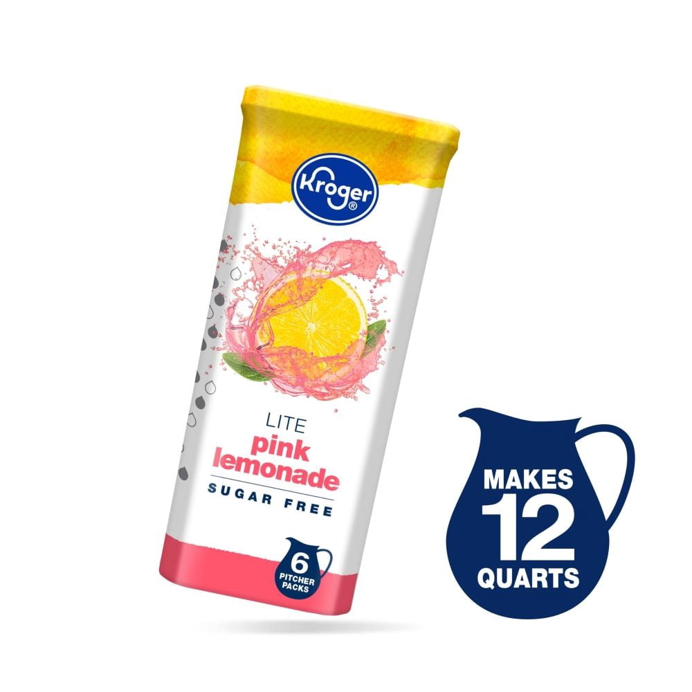 KR Lite Zero Sugar Pink Lemonade Drink Mix Packets 6 packets - Pack of ...