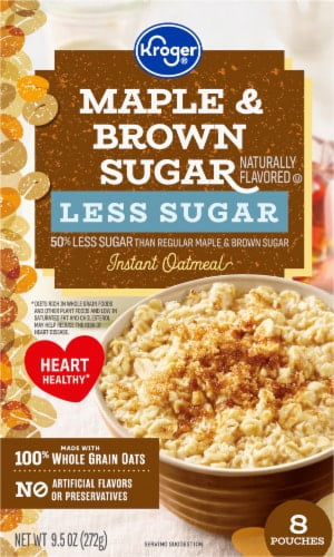 KR Maple & Brown Sugar Less Sugar Instant Oatmeal 8 ct / 9.5 oz ...