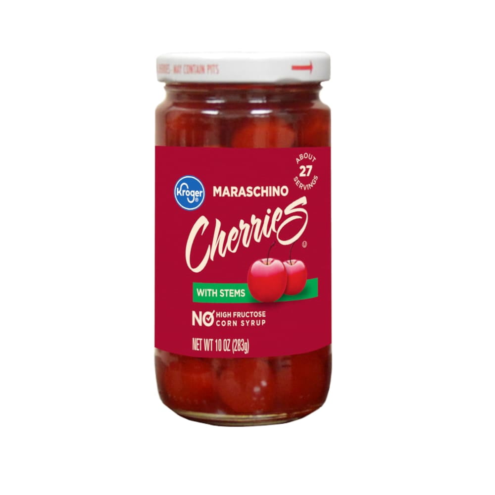 KR Maraschino Cherries with Stem 10 oz - Pack of 1 - Walmart.com