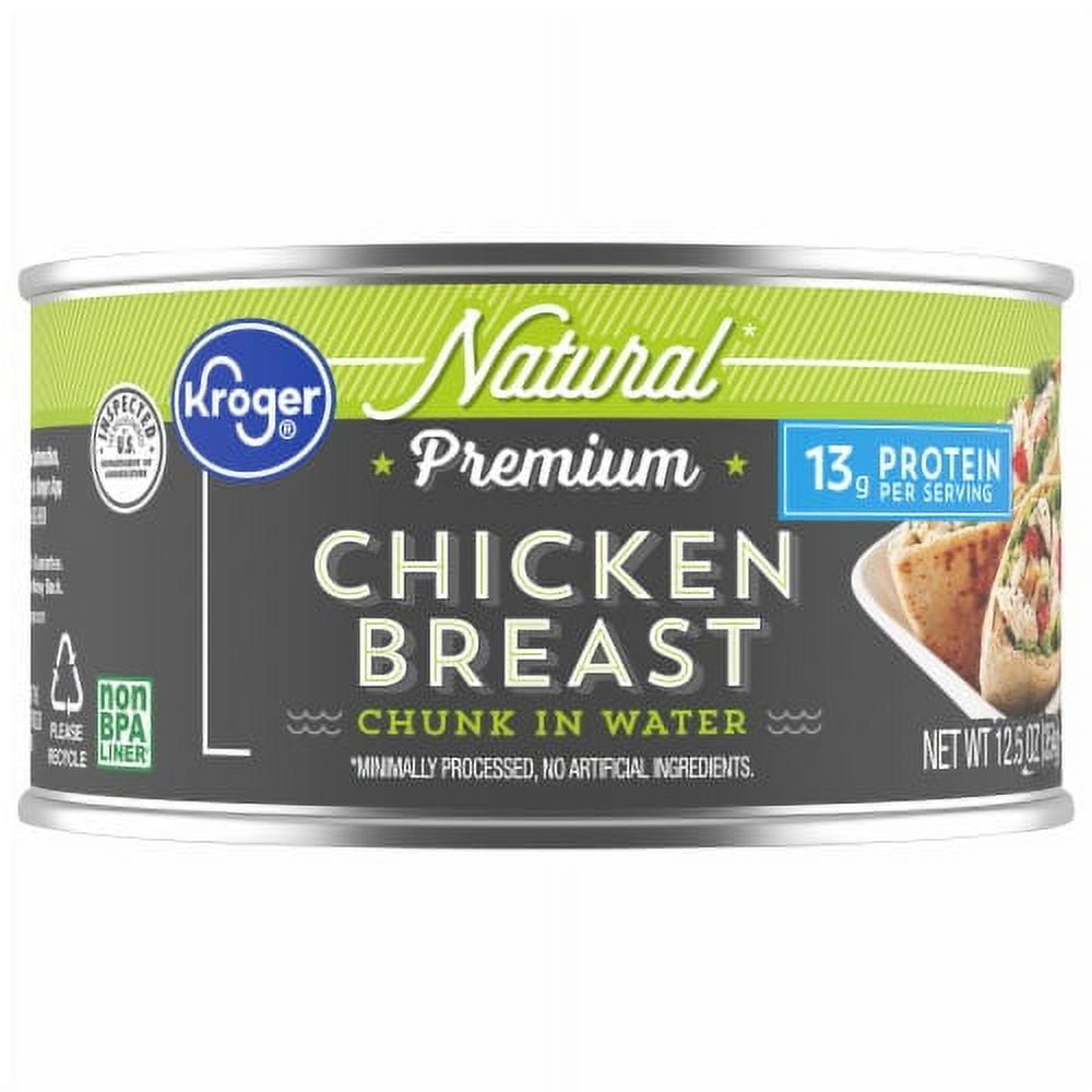 KR Premium Natural Chicken Breast Chunk in Water - 12.5 oz - Walmart.com