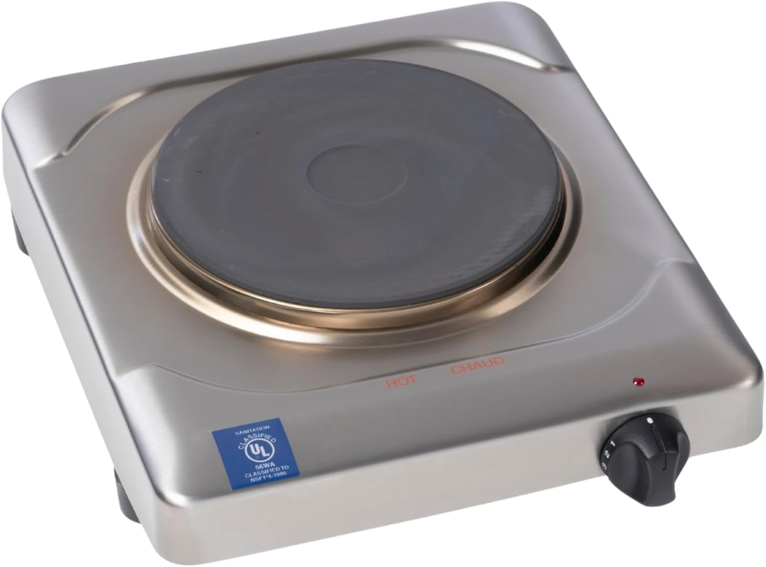 KR-S2 11 1/2" Portable Stainless Steel Cast Iron Electric Hot Plate ...