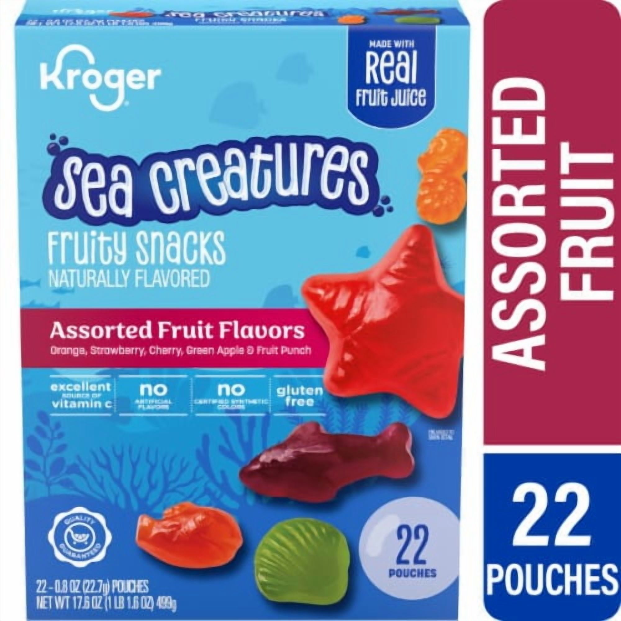 KR Sea Creatures Assorted Fruit Flavors Fruity Snacks 22 ct - Walmart.com