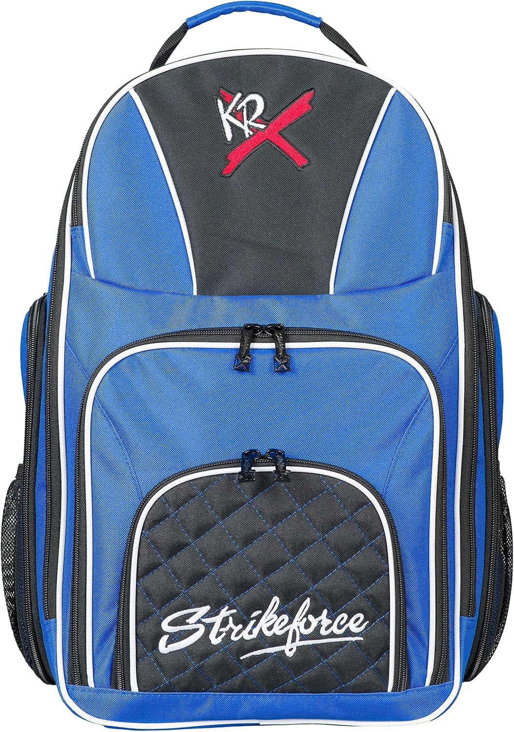 KR Strikeforce Royal Flush Bowling Backpack Black/Royal with Several ...