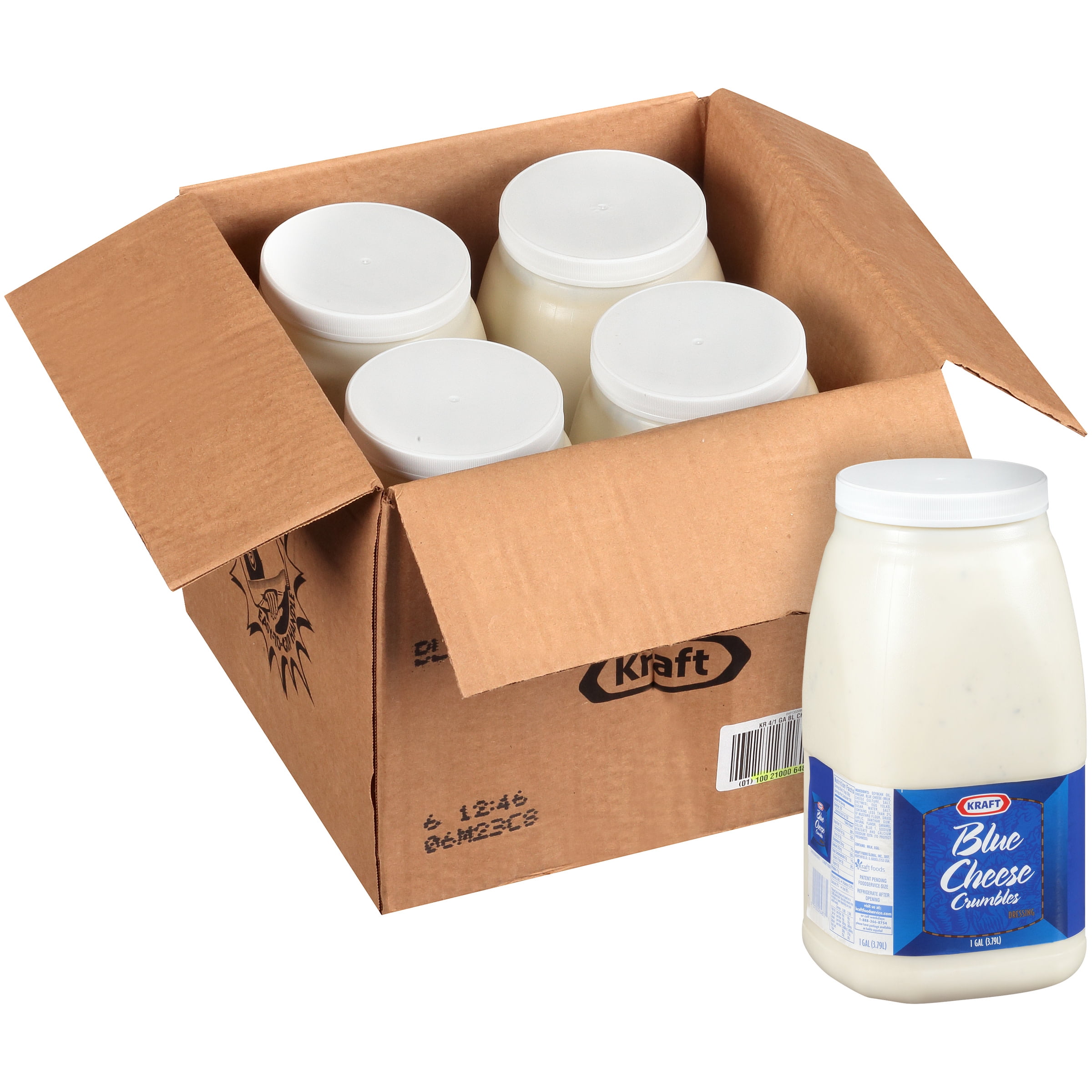 KRAFT Bulk Blue Cheese with Crumbles Salad Dressing, 1 gal. Jug (Pack ...