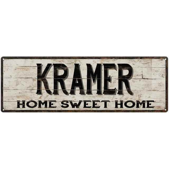KRAMER Rustic Home Sweet Home Sign Gift 8x24 Metal Decor 108240084474 ...
