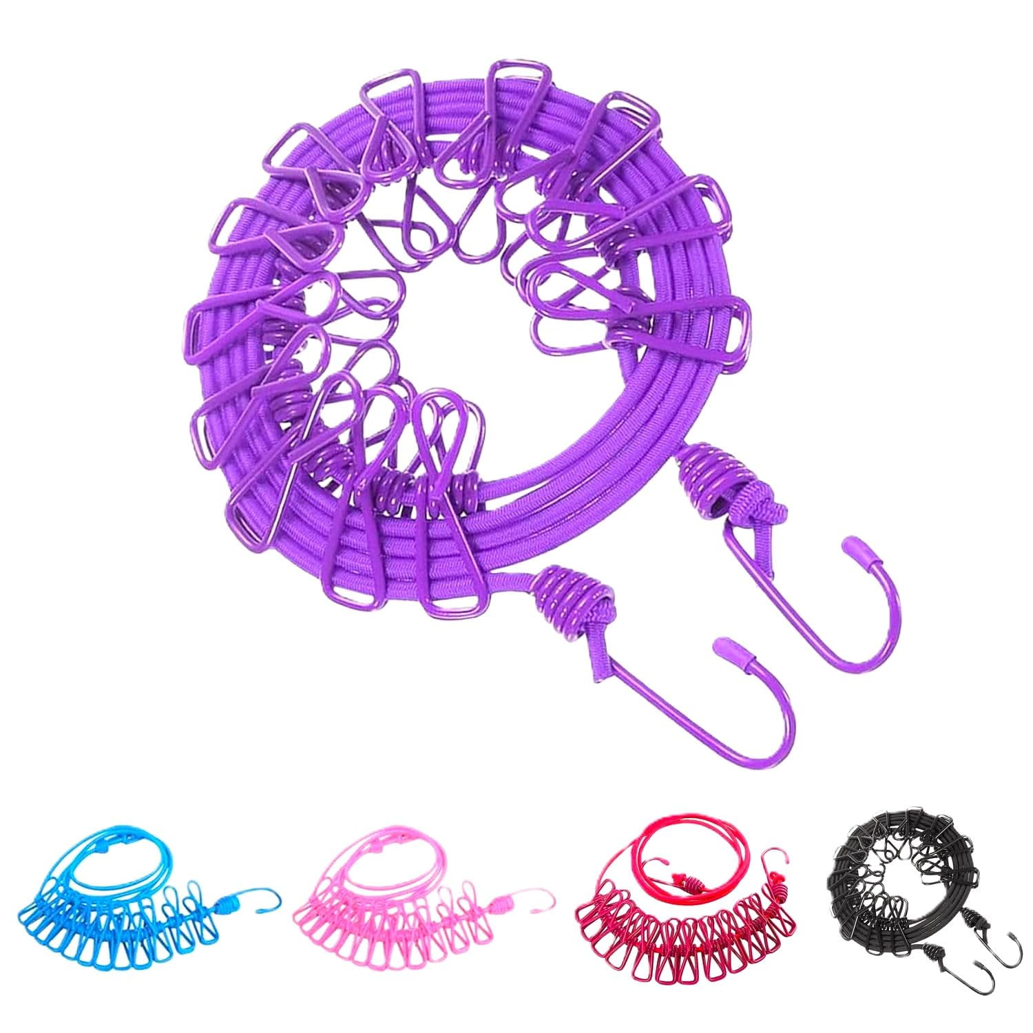 KRANEE Deals 18 Meter Portable 12 Clip Drying Racks Rope Hook Outdoor ...