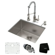 Lefton 304 Stainless Steel Kitchen Sink Set with Pull-out Faucet ...