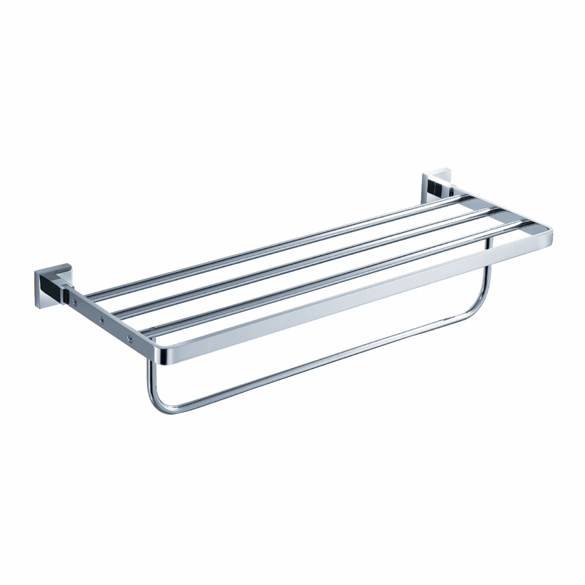 KRAUS Bathroom Accessories - Bath Towel Rack with Towel Bar in Chrome ...