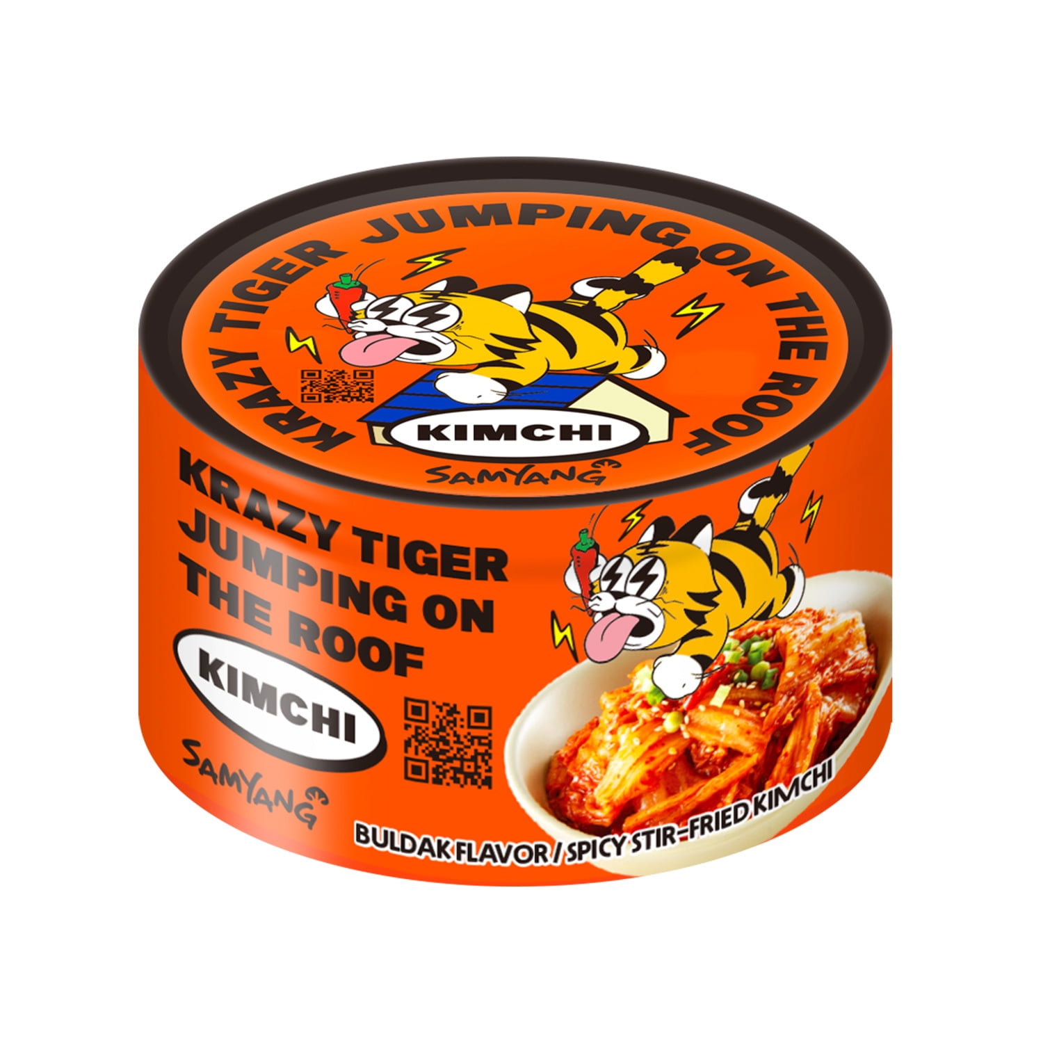 KRAZY TIGER JUMPING ON THE ROOF SPICY STIR-FRIED KOREAN CANNED KIMCHI ...