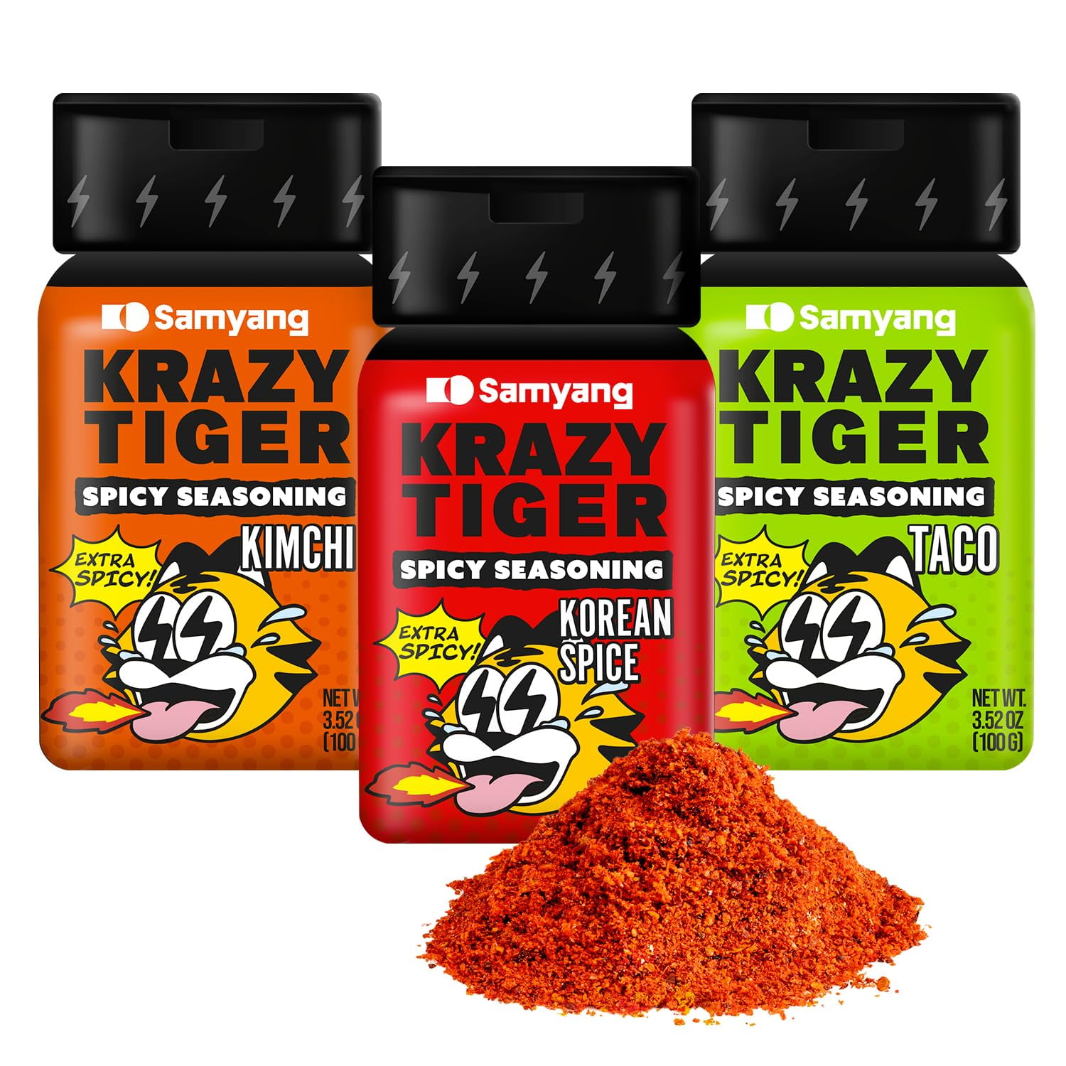 KRAZY TIGER Spicy Seasoning YPF5 Mix - Korean Spice, Kimchi, Taco ...