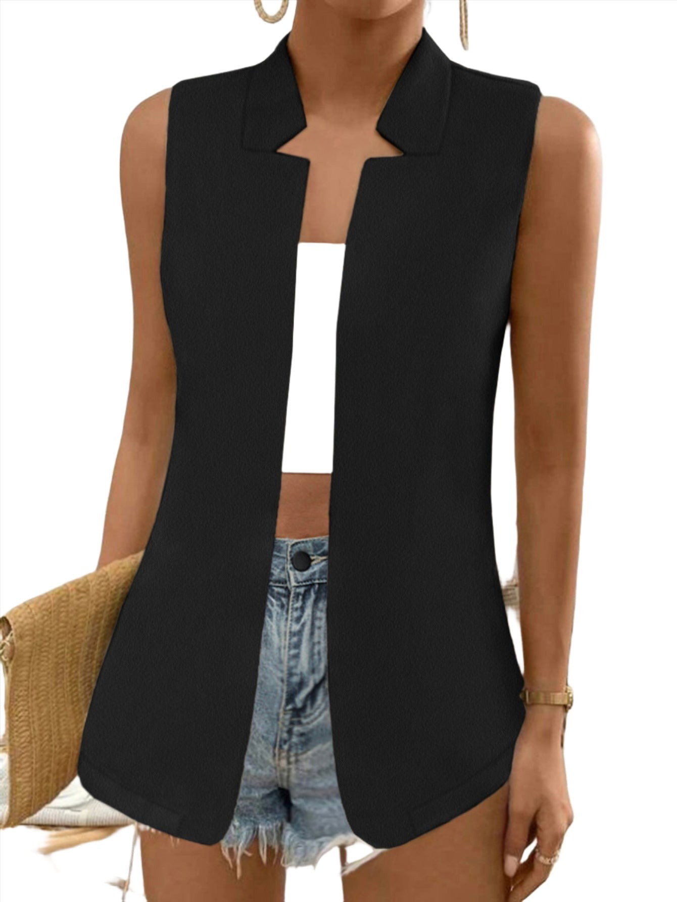 KRE Prime Women Open Front Longline Vest - Walmart.com