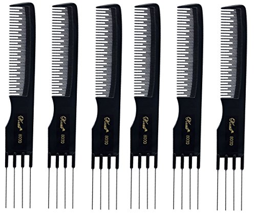 KREST Barber Salon Lift Comb Teaser Metal Pik #8000 (6 Pack) 6 x SB ...