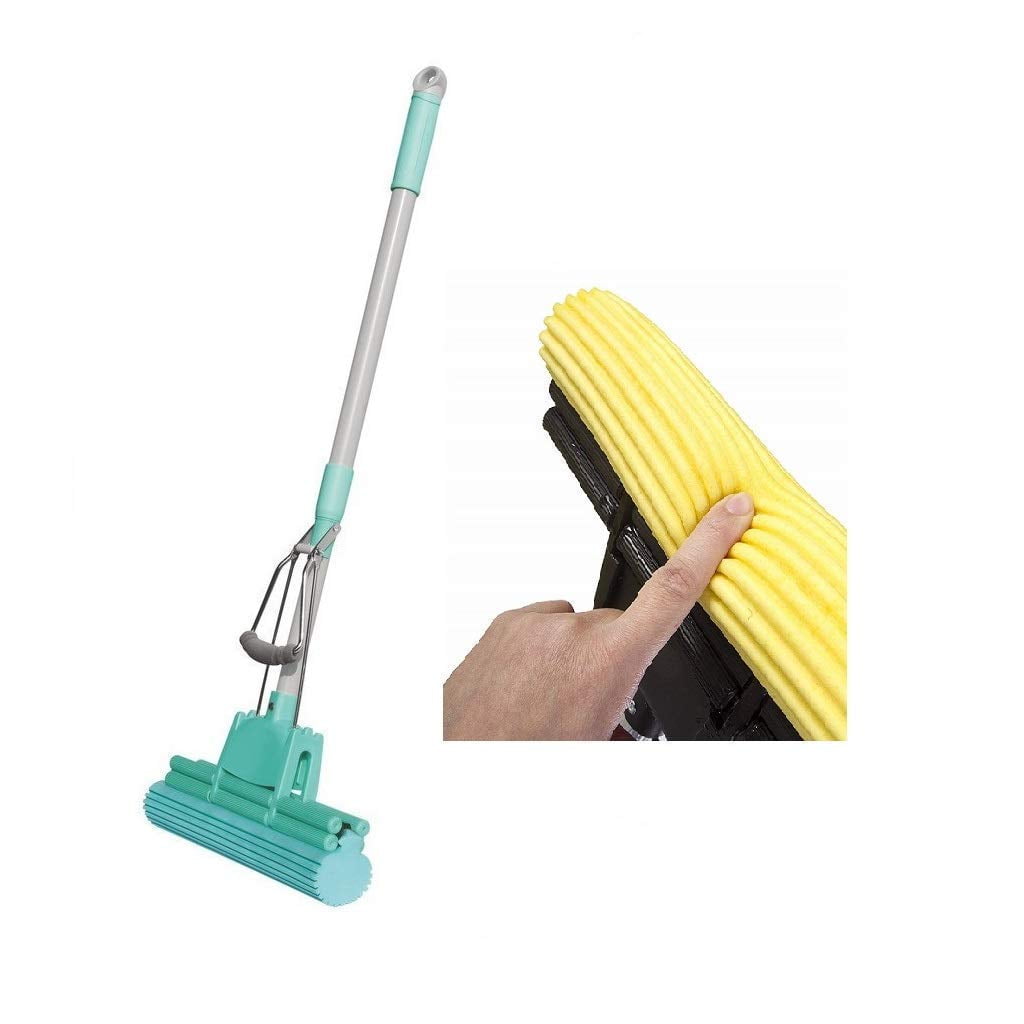 KREZON PVA Sponge Absorber Quick Cleaning Mop with Squeezing Technology ...
