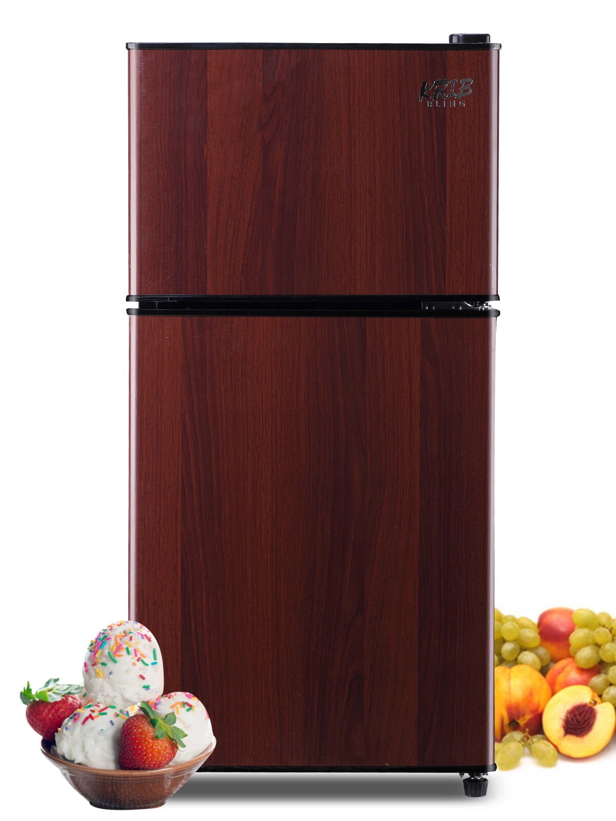 KRIB BLING 3.5 Cu.ft Mini Fridge with 7 Level Thermostat, Compact ...