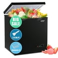 KRIB BLING 7.0 Cu.ft Black Deep Freezer with Removable Basket, Ideal ...