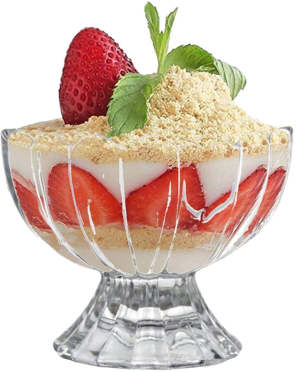 KRILAX Ice Cream Glasses Cups Dishes for Desserts Milkshake Fruit and ...