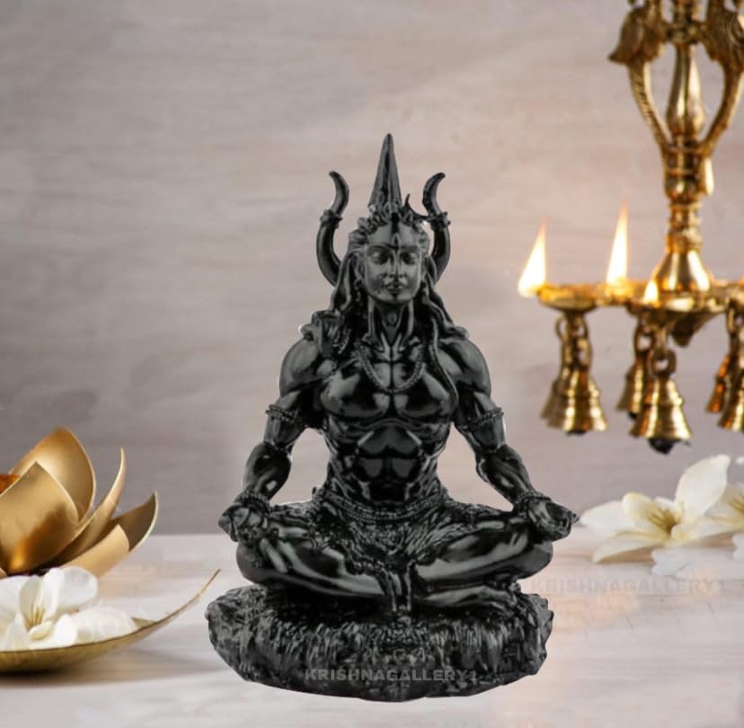 KRISHNAGALLERY1 Polyresin Antique Adiyogi Shiva Shiv Mahadev Bholenath ...