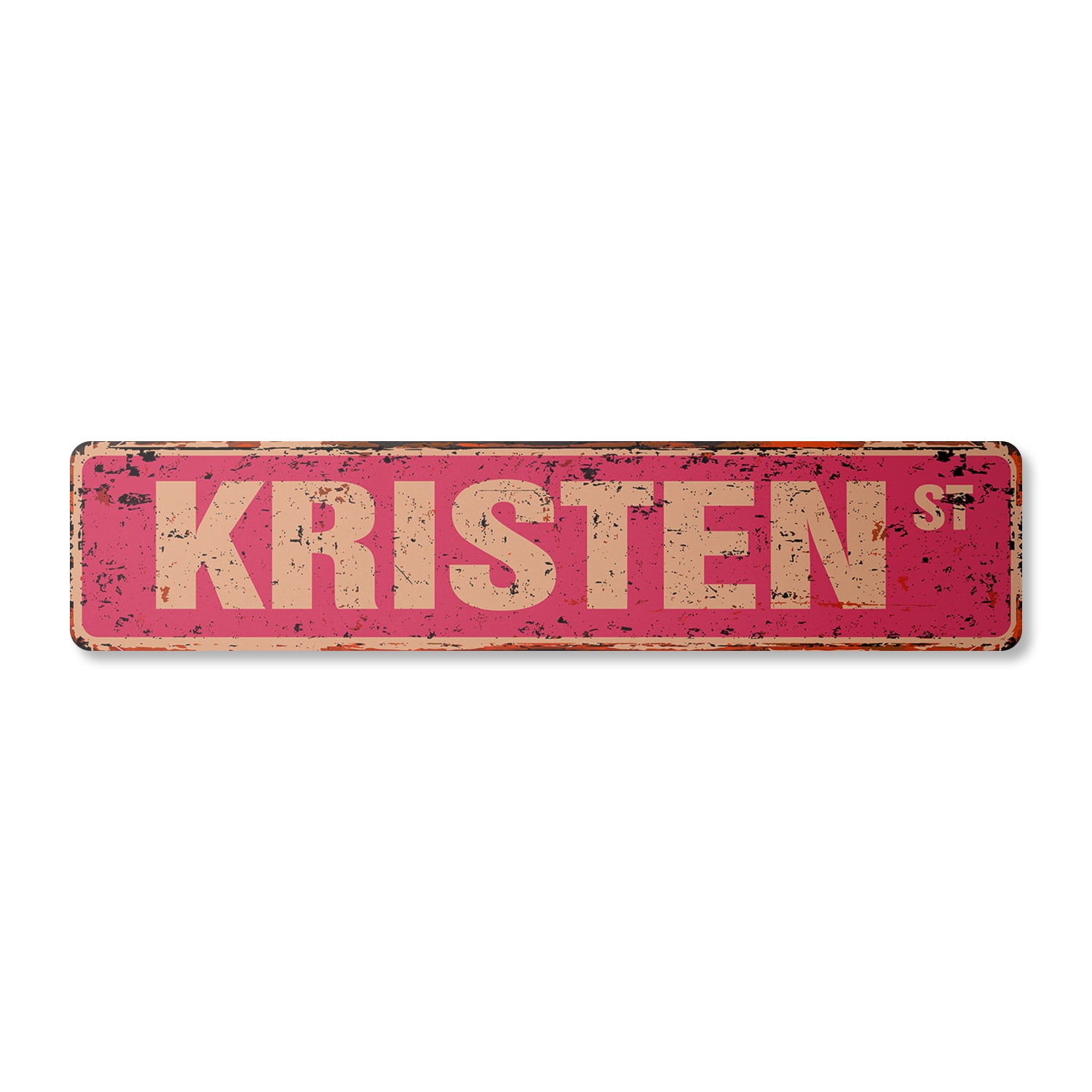 KRISTEN Vintage Plastic Street Sign Childrens Name Room Sign | Indoor ...
